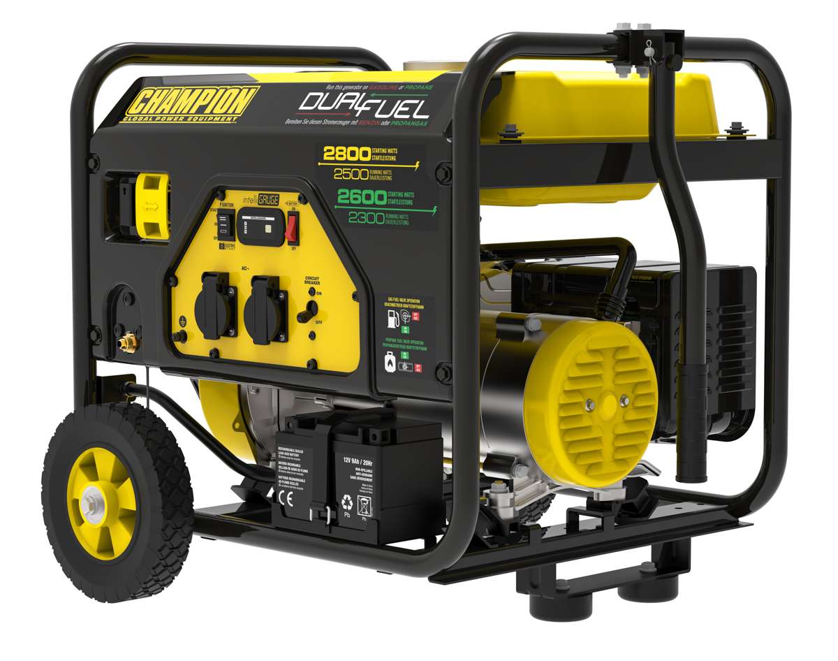 Dwupaliwowy generator LPG Champion o mocy 2800 W